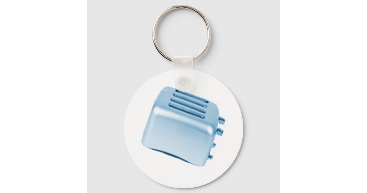Vintage Retro Toaster Design - Blue Keychain | Zazzle