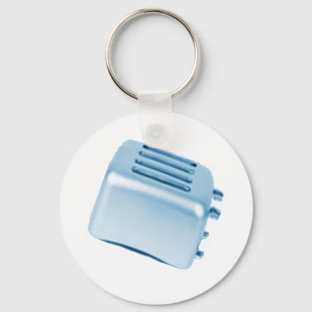 Vintage Retro Toaster Design - Blue Keychain | Zazzle