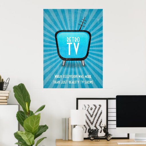 Vintage Retro TV Television Poster | Zazzle