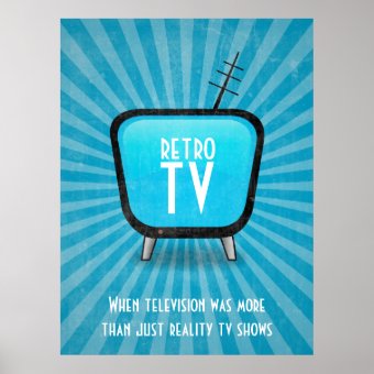 Vintage Retro TV Television Poster | Zazzle