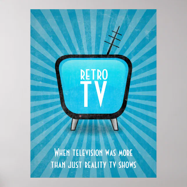 Vintage Retro TV Television Poster | Zazzle