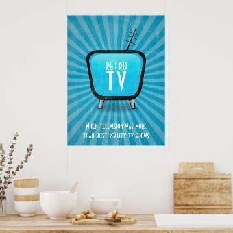 Vintage Retro TV Television Poster | Zazzle
