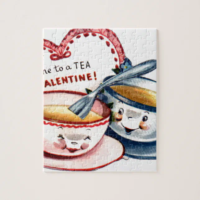 Vintage Retro Valentine's Day Jigsaw Puzzle | Zazzle