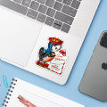 Vintage Retro Valentine's Day Robin Bird Valentine Sticker | Zazzle