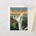 Vintage Retro Victoria Falls Travel Postcard | Zazzle