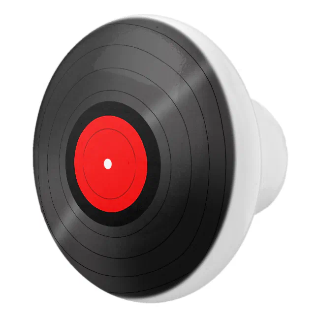 Vintage Retro Vinyl Record Ceramic Knob | Zazzle