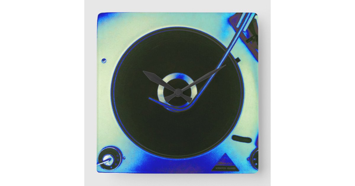 Vintage Retro Vinyl Record Player Clock | Zazzle