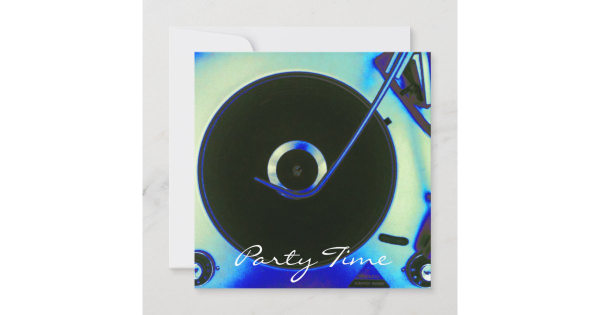 Vintage Retro Vinyl Record Player Invitation | Zazzle
