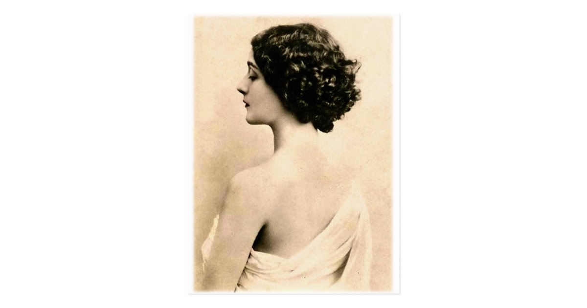 Vintage Retro Women Art Photography Young Woman Postcard | Zazzle.com