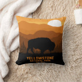 Vintage Retro Yellowstone National Park Wyoming Throw Pillow | Zazzle
