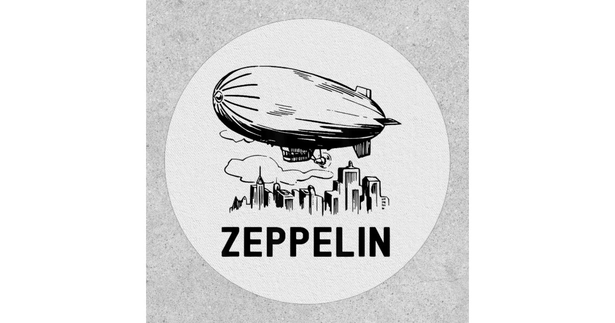 Vintage Retro Zeppelin - Dirigible Airship Sketch Patch | Zazzle