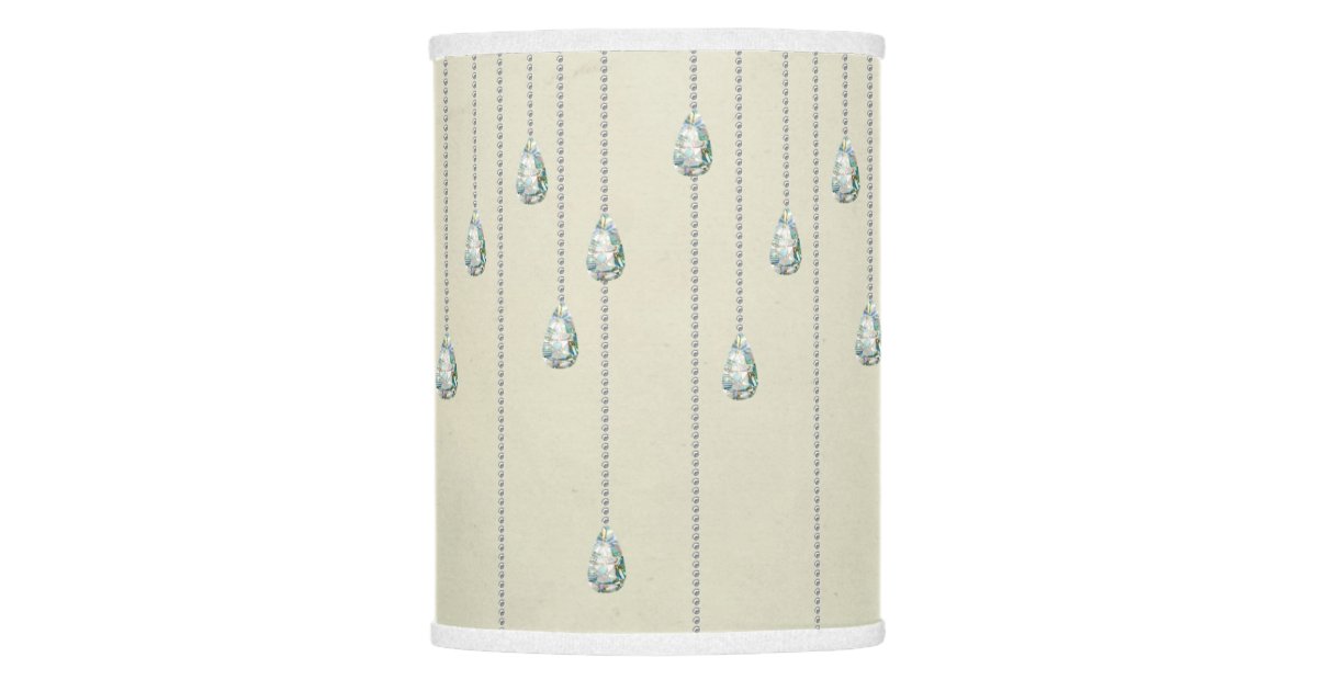 Vintage rhinestone jewelry silver and teal elegant lamp shade | Zazzle
