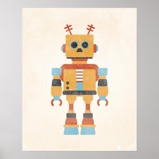 Vintage Robot Poster | Zazzle