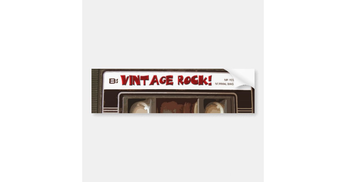 Vintage Rock Bumper Sticker | Zazzle