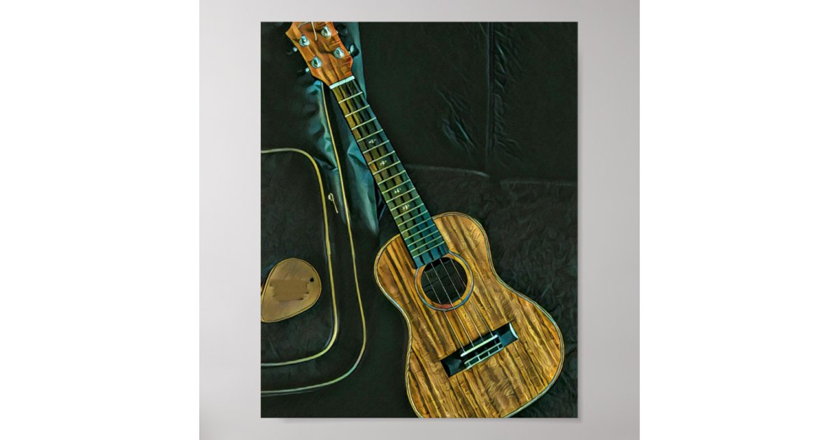vintage rock guitar player artwork poster | Zazzle