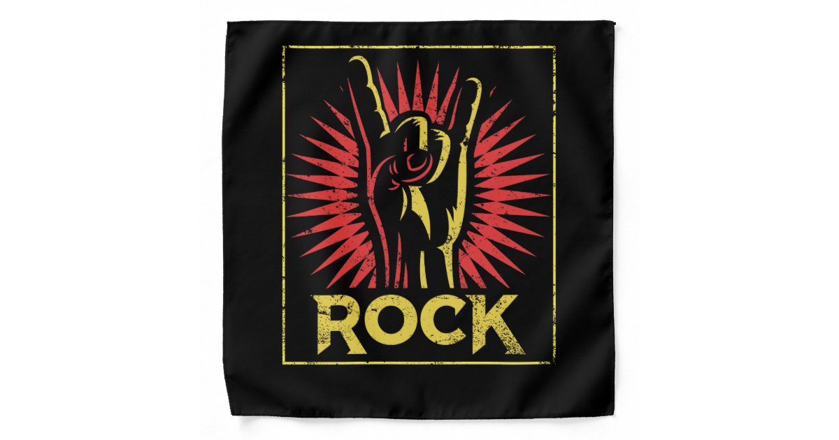 Vintage Rock n Roll - Concert Band Retro Bandana | Zazzle