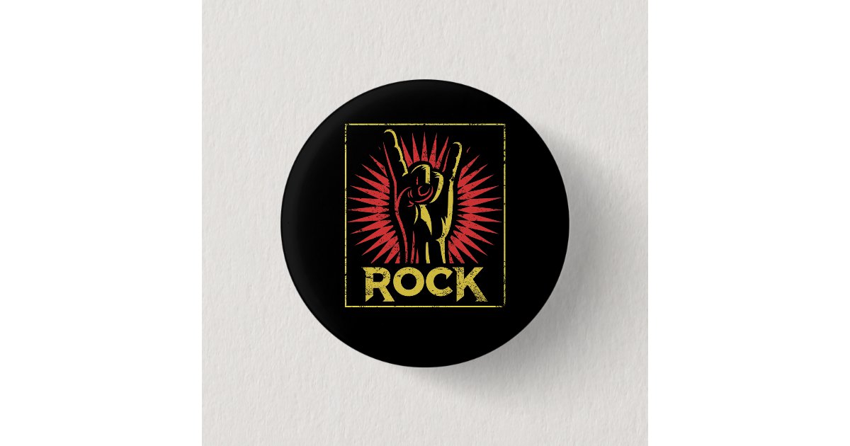 Vintage Rock n Roll - Concert Band Retro Button | Zazzle