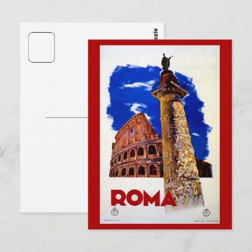 Vintage Roma Rome Italian travel Postcard | Zazzle