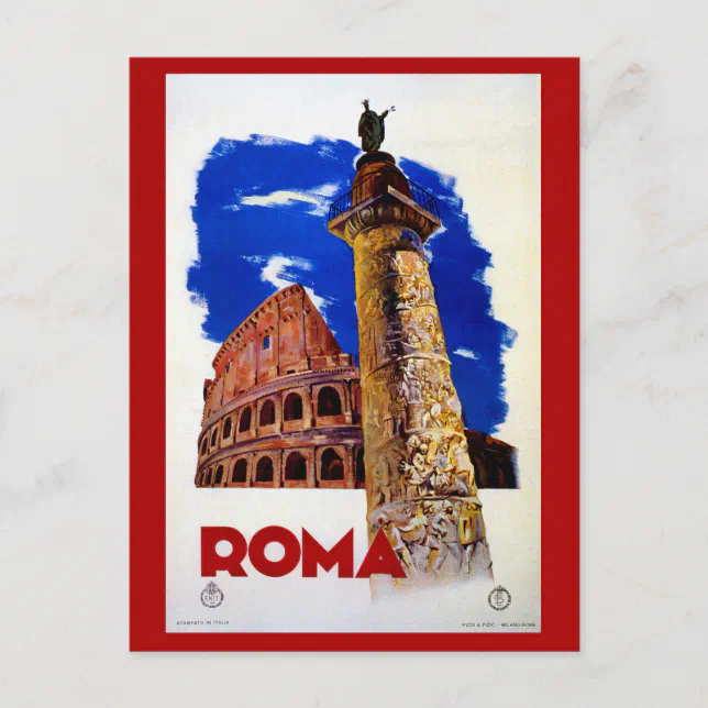 Vintage Roma Rome Italian travel Postcard | Zazzle