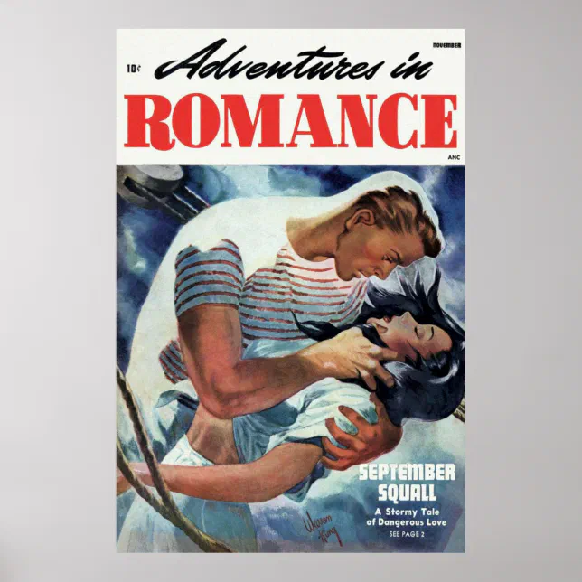 Vintage Romance Comic Book Cover Poster | Zazzle