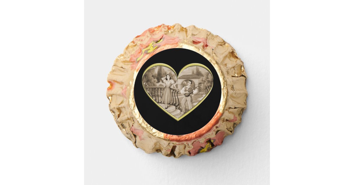 Vintage Romance couple, man and woman love Reese's Peanut Butter Cups ...