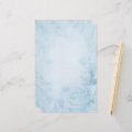 Vintage Romantic Blue Rose Stationery | Zazzle