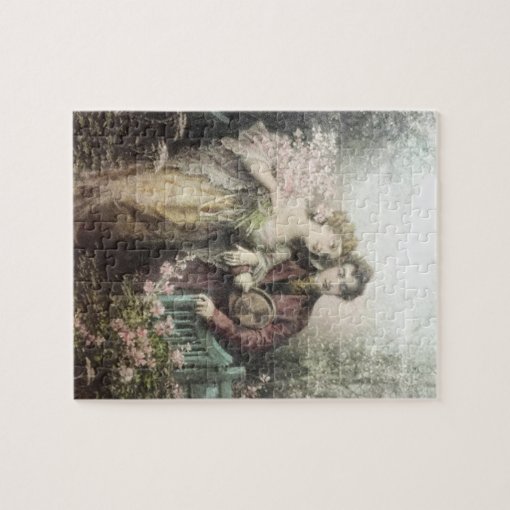 VINTAGE ROMANTIC COUPLE JIGSAW PUZZLE | Zazzle
