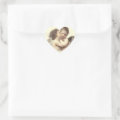 Vintage Romantic First Kiss Heart Sticker | Zazzle