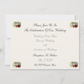 Vintage Romantic Wedding Heart Lock and Key Invitation | Zazzle