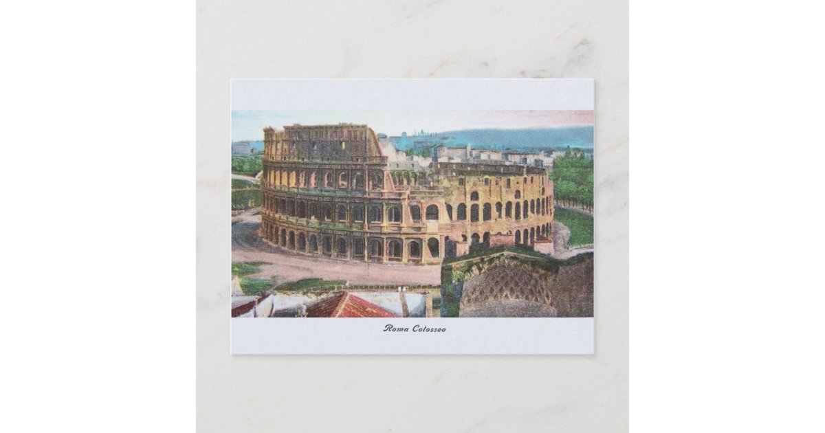 Vintage Rome Colosseum Postcard | Zazzle