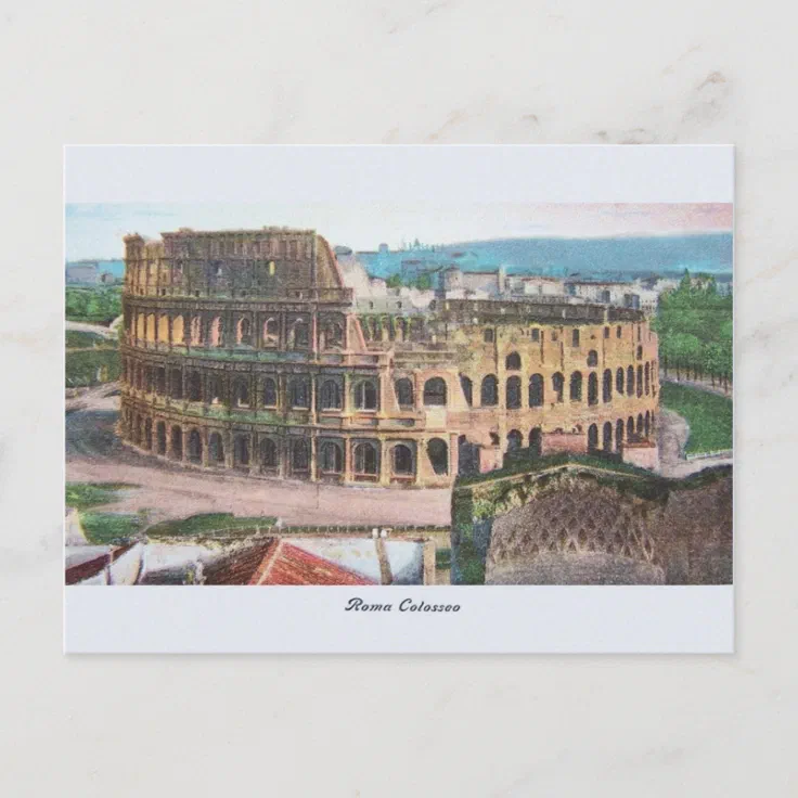 Vintage Rome Colosseum Postcard | Zazzle