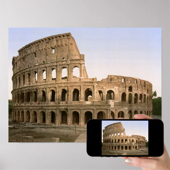 Vintage Rome, Italy, Colosseum amphitheatre Poster | Zazzle