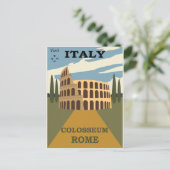 Vintage Rome Italy Colosseum Travel Postcard | Zazzle