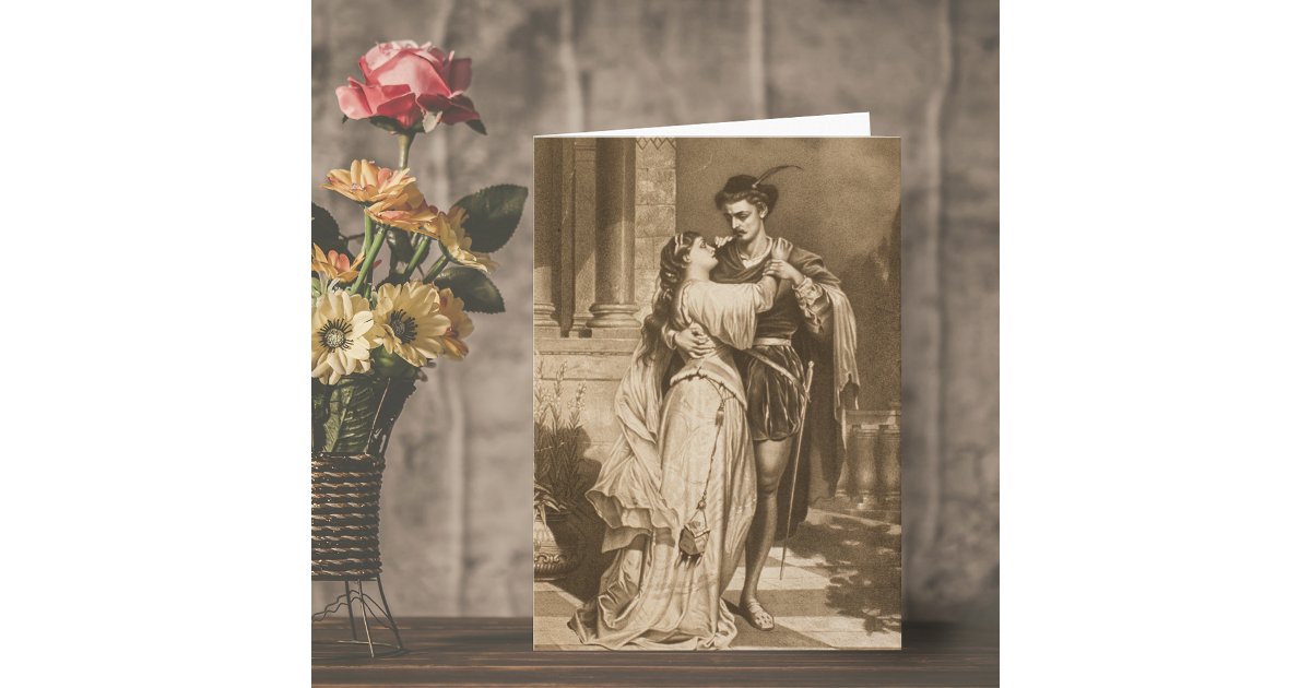 Vintage Romeo And Juliet Valentine's Day Card | Zazzle