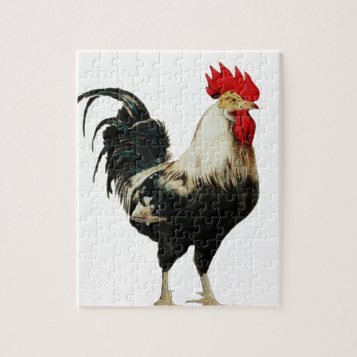 Vintage Rooster Chicken Customize Animal best Jigsaw Puzzle | Zazzle