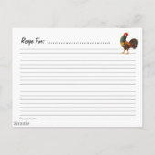 Vintage Rooster Crate Art Recipe Card | Zazzle
