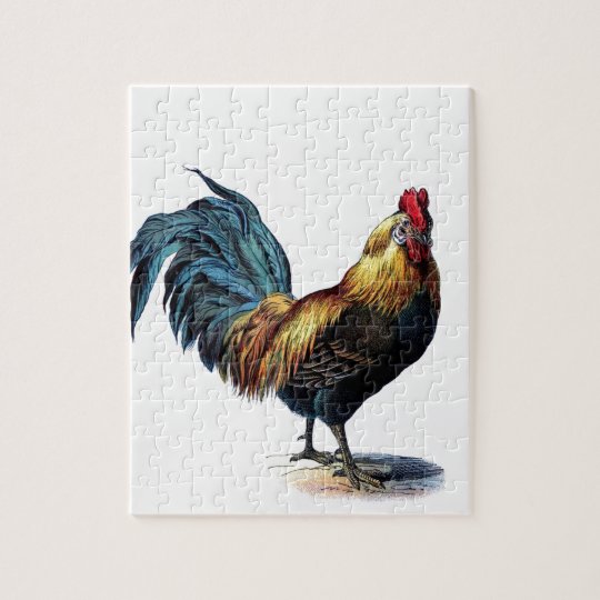 Vintage Rooster Jigsaw Puzzle | Zazzle.com
