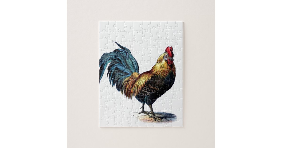 Vintage Rooster Jigsaw Puzzle | Zazzle