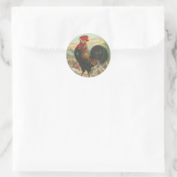 Vintage Rooster Stickers | Zazzle