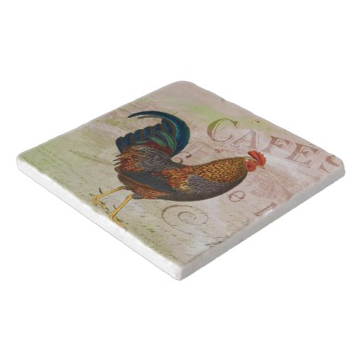 Vintage Rooster Trivet | Zazzle
