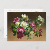 Vintage Rose Bouquet Postcard | Zazzle