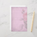 Vintage Rose Dusky Pink Lined Writing Paper | Zazzle