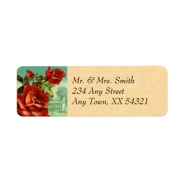 Vintage Rose Label | Zazzle