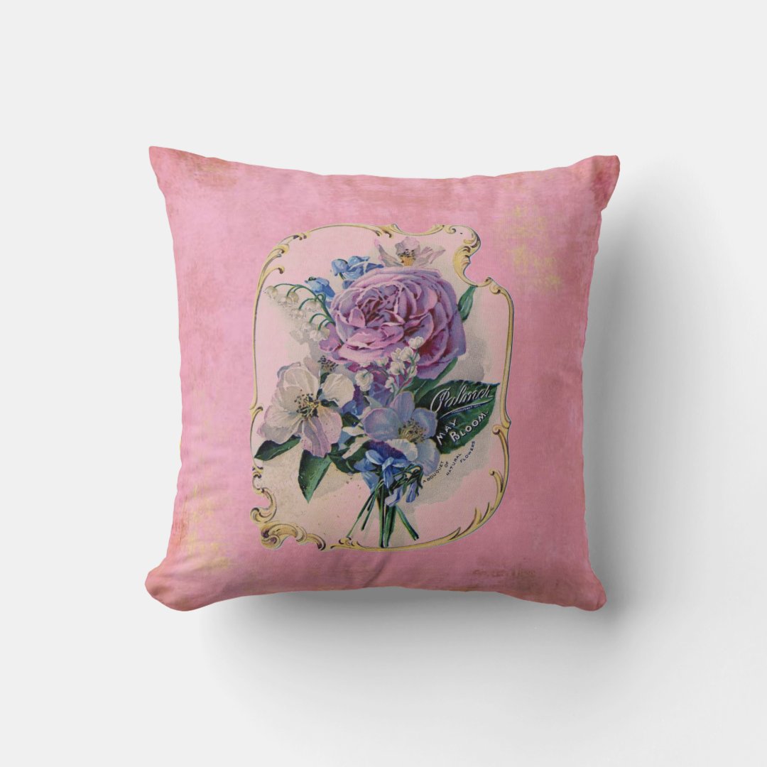 Vintage Rose Pillows | Zazzle