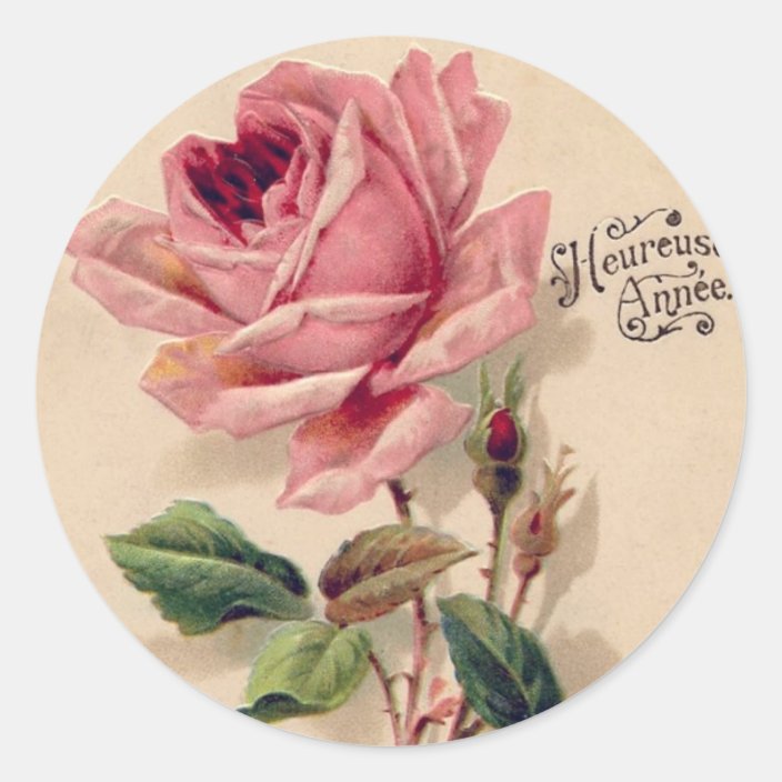 Vintage Rose Stickers | Zazzle.com