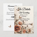Vintage Roses & Butterflies Wedding Enclosure Card | Zazzle