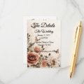 Vintage Roses & Butterflies Wedding Enclosure Card | Zazzle