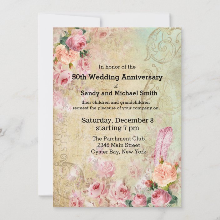 Vintage Roses Invitation | Zazzle.com
