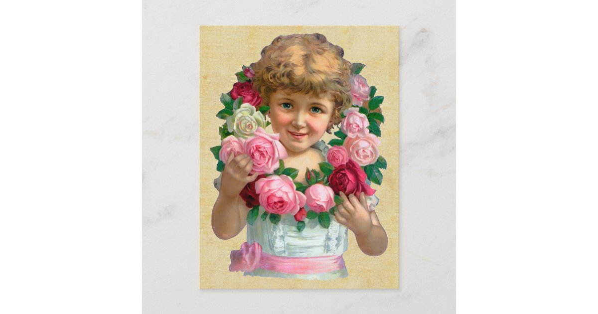Vintage Roses Postcard | Zazzle