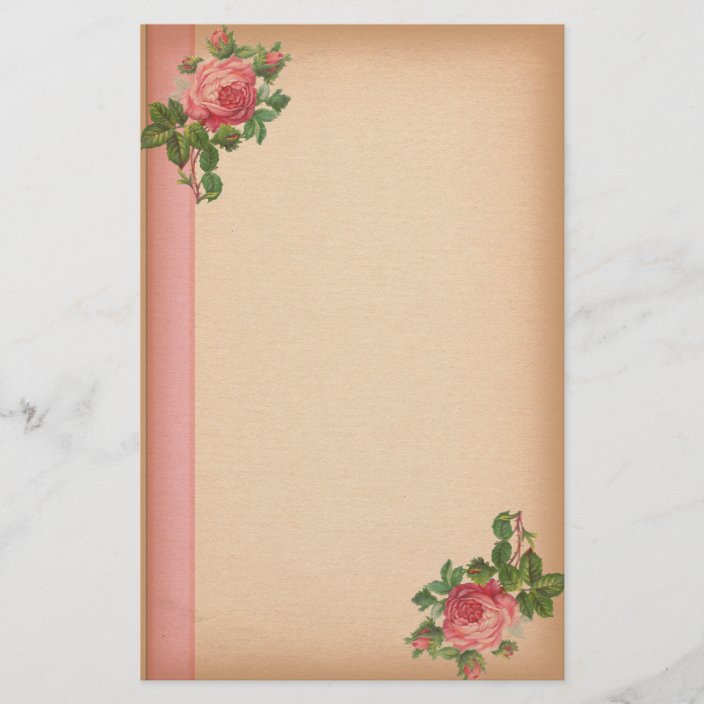 Vintage Roses Stationary Stationery | Zazzle.com